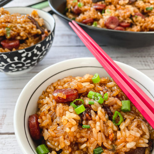 Chinese Savory Sticky Rice (No Mi Fan) - The Dish Diary