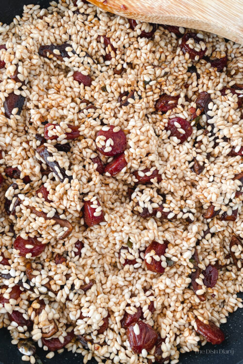 Chinese Savory Sticky Rice (No Mi Fan) - The Dish Diary