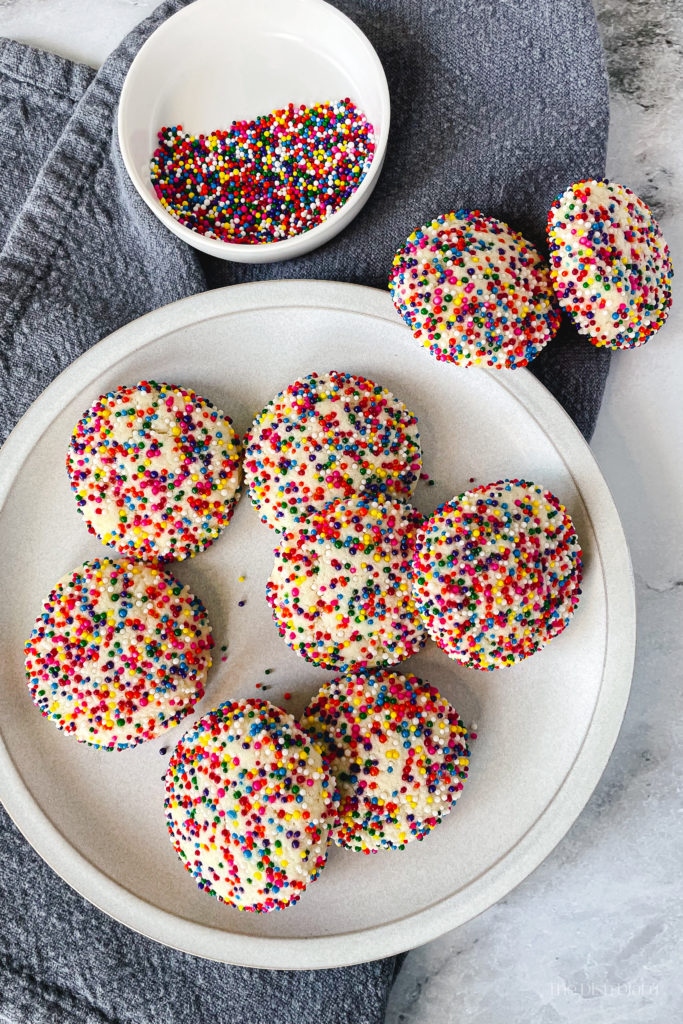 Rainbow Sprinkle Cookies - The Dish Diary