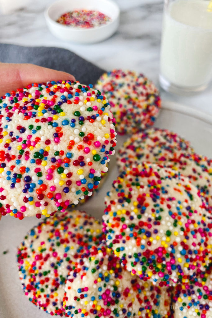 Rainbow Sprinkle Cookies - The Dish Diary