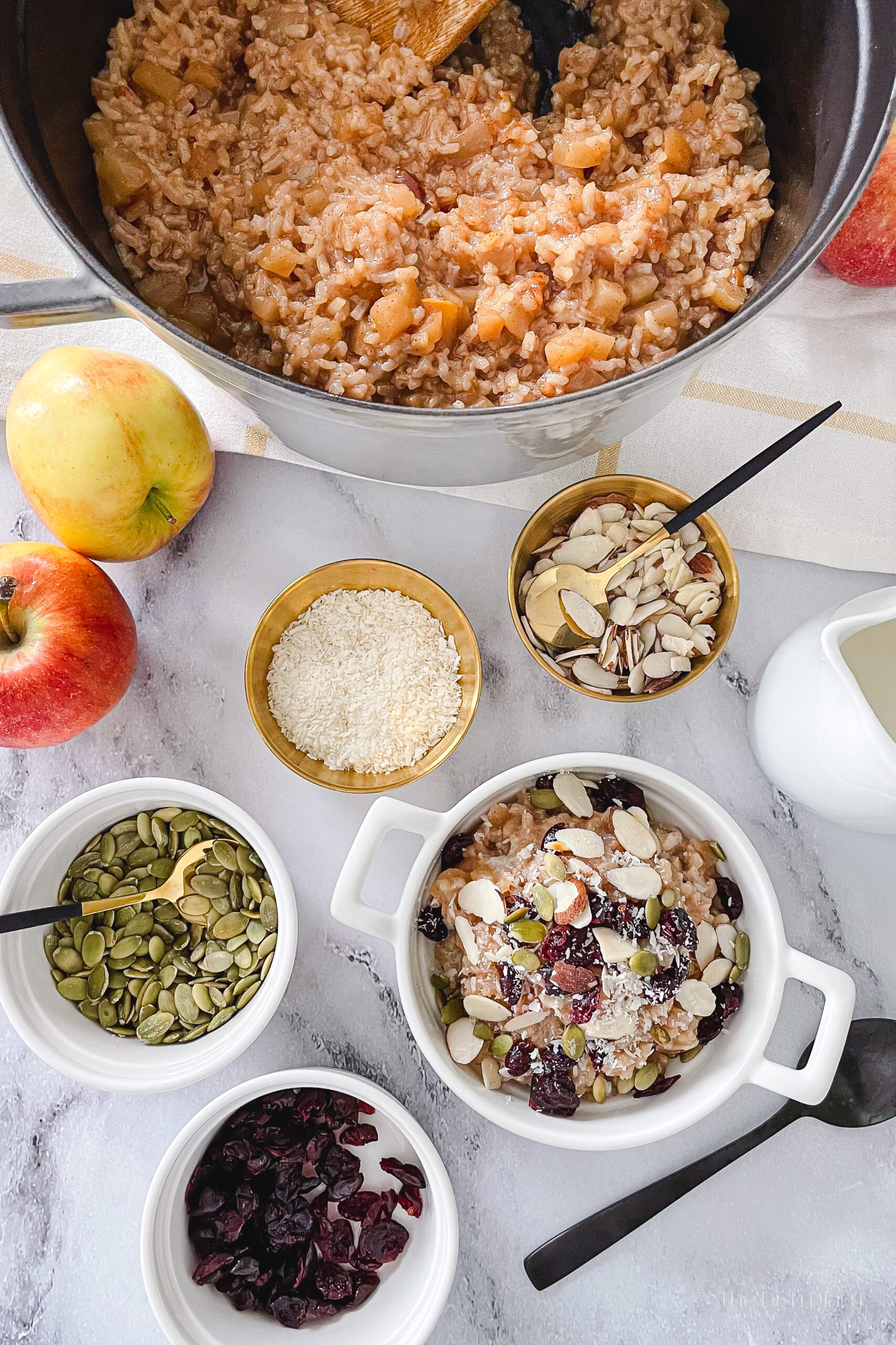 One-Pot Apple Cinnamon Breakfast Risotto - The Dish Diary