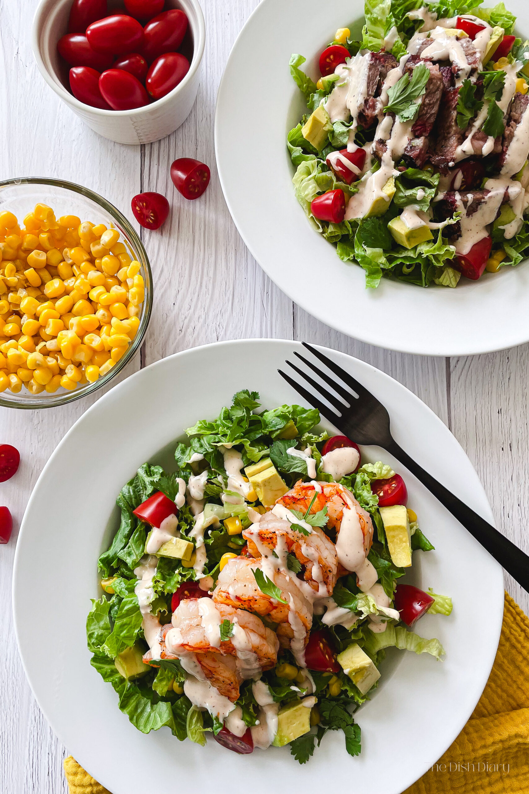 BBQ Ranch Salad (Leftover BBQ Salad) - The Dish Diary